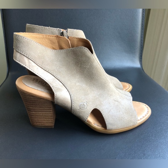 Born | Shoes | Born Womens Open Toes Heeled Booties Size Us 7 | Poshmark